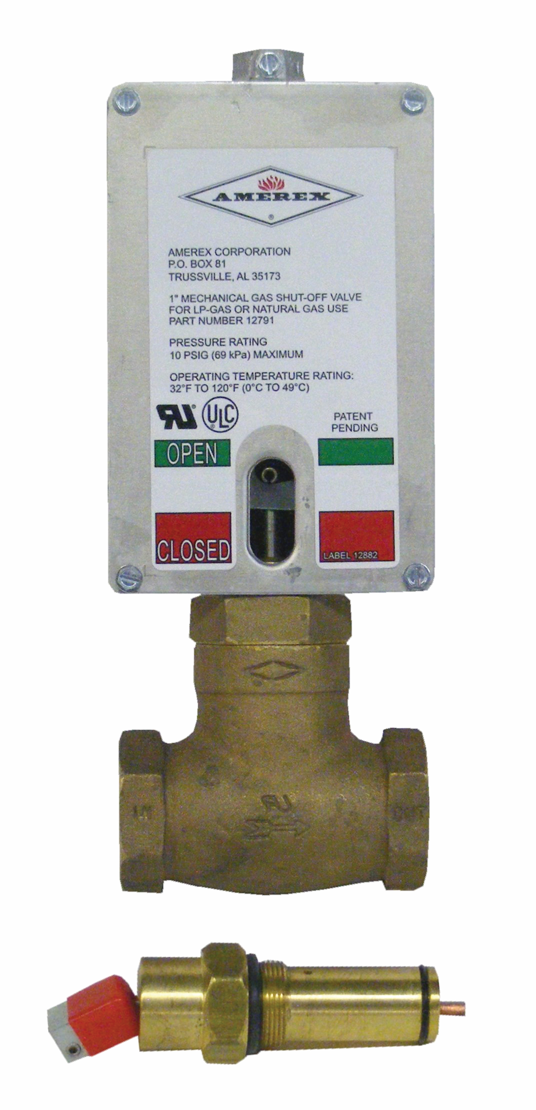 Amerex KP Mechanical Gas Valve, 1" – Fire Equipment Direct, LLC